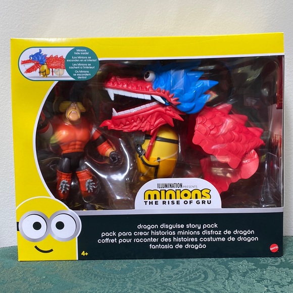Mattel | Toys | Minions Rise Of Gru Dragon Disguise Story Pack Toy Set ...